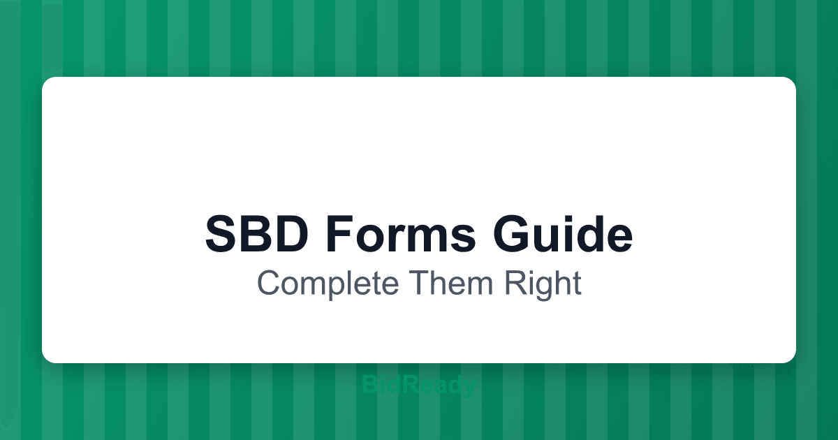 SBD Forms (Standard Bidding Documents) Guide for SA Tenders | BidReady